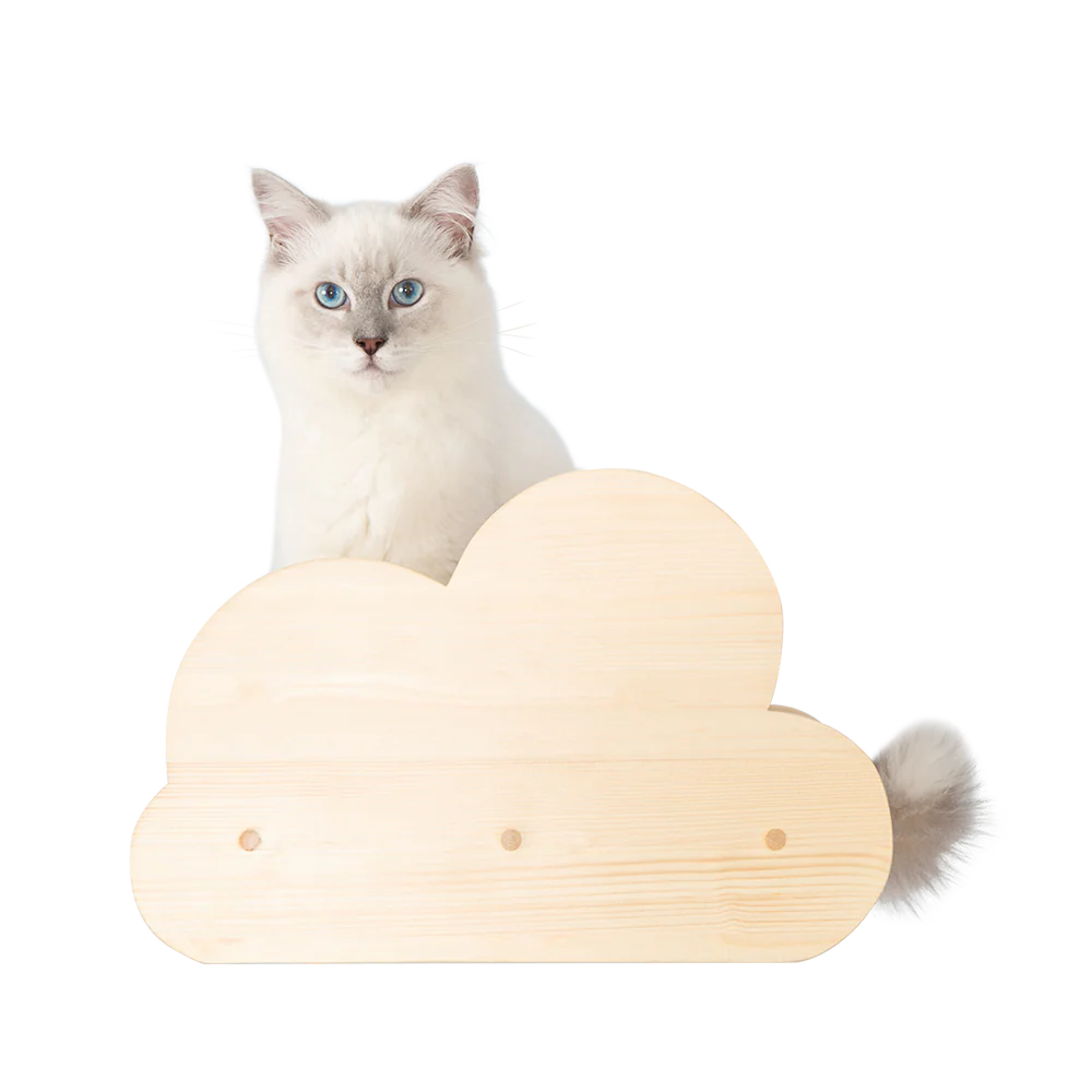 Cloud Shaped Cat Perch (Pine) - | Unbeatable Value & Fast Delivery
